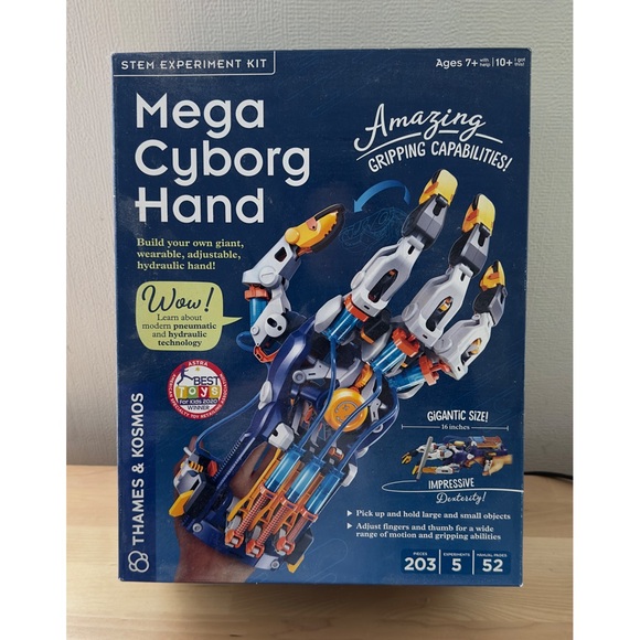 Thames & Kosmos | Toys | Mega Cyborg Hand Stem Kit Blue And Orange ...